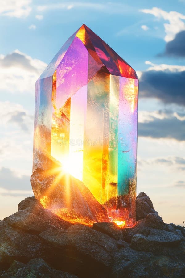 Abstract Crystal Patterns in Prismatic Structures Reflecting Light ...