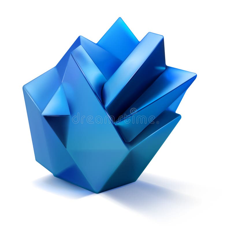 Abstract Crystal Polyhedron Stock Vector - Illustration of crystal ...