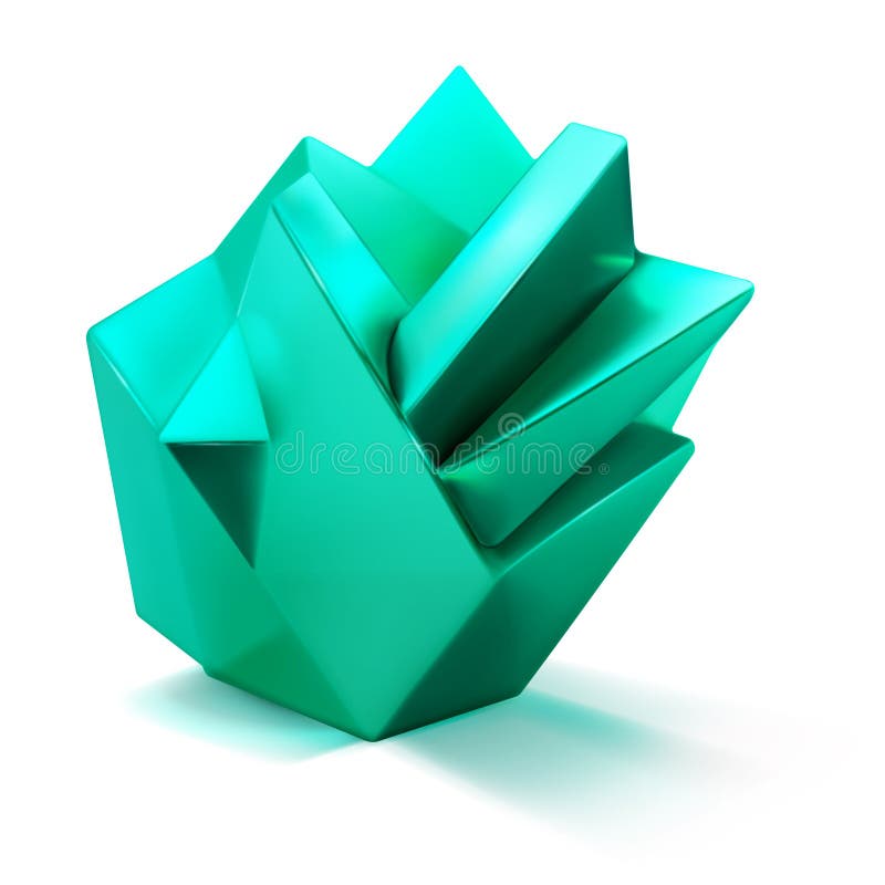 Abstract Crystal Polyhedron Stock Vector - Illustration of polyhedron ...