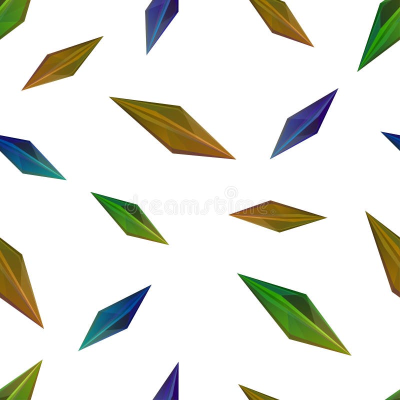 Abstract Crystal Seamless Pattern. Stock Illustration - Illustration of ...