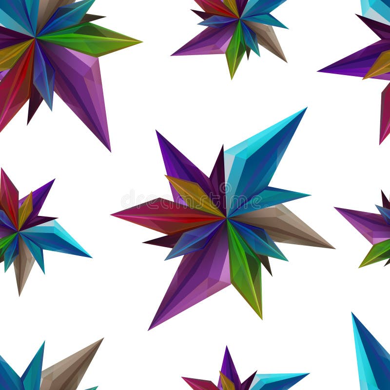 Abstract Crystal Seamless Pattern. Stock Illustration - Illustration of ...