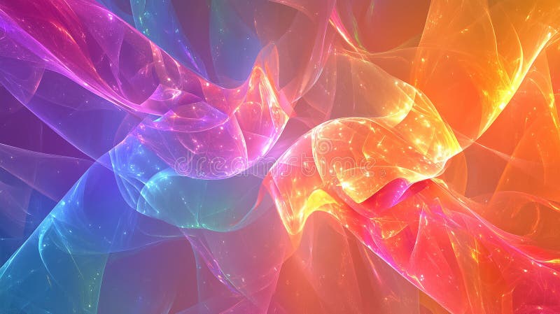 Abstract Crystal Shards Floating Against a Soft, Colorful Background ...