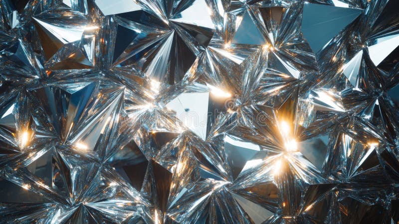 Abstract Crystal Structure Glimmering Light Reflection Stock ...