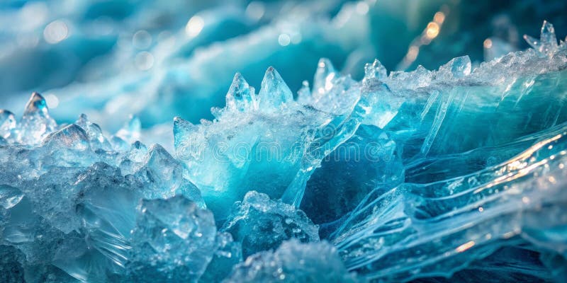 Abstract Crystalline Ice Formations a Close-up Study of Icy Textures ...