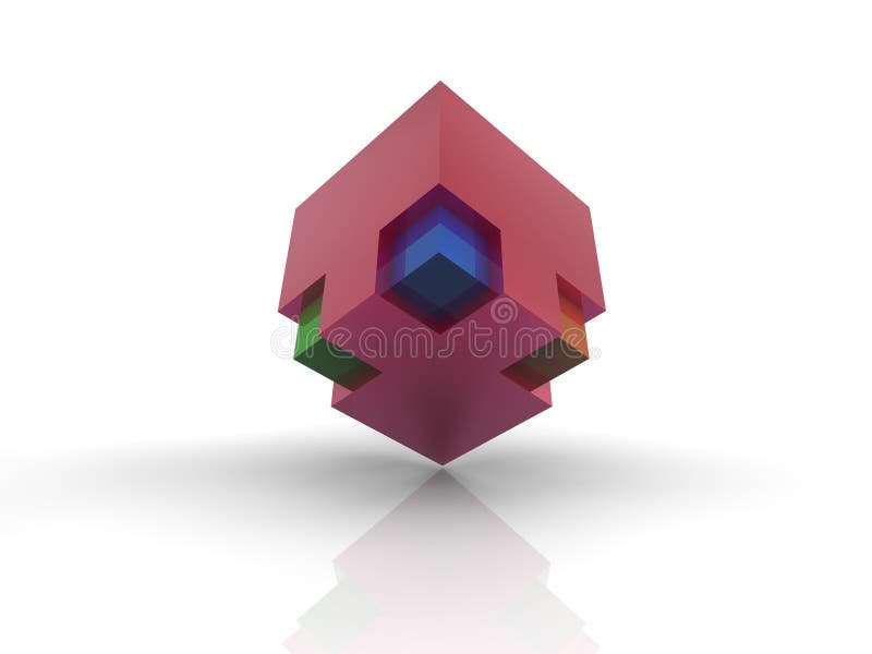 Abstract cube stock illustration. Illustration of organized - 21669426