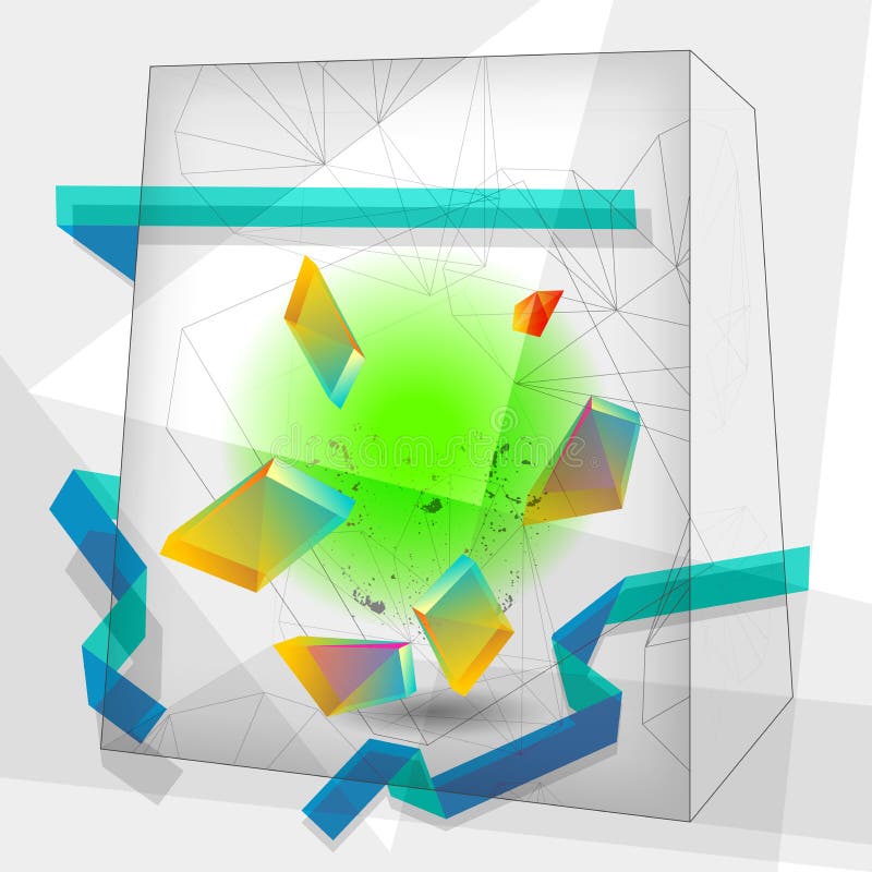 Abstract cube background stock vector. Illustration of vector - 83985143