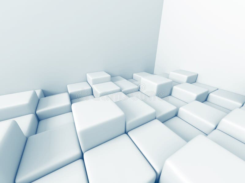 Abstract Cube Blocks Architecture Background Stock Image - Image of ...