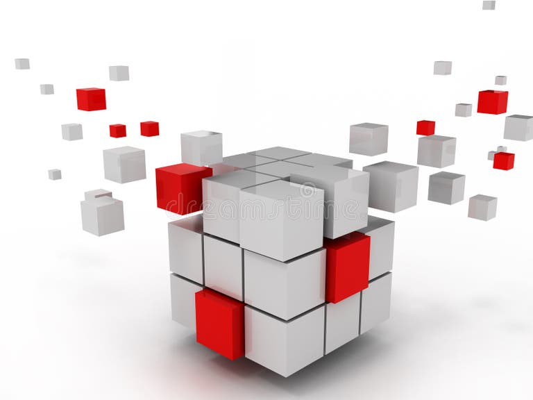 Abstract Cube of Business Structure Stock Illustration - Illustration ...