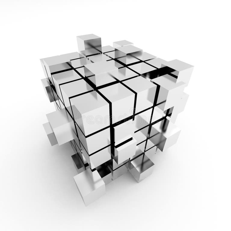 Abstract cube construction stock illustration. Illustration of solution ...