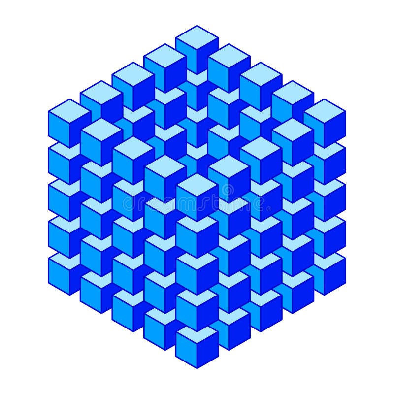 Abstract cube design stock vector. Illustration of visual - 259666739