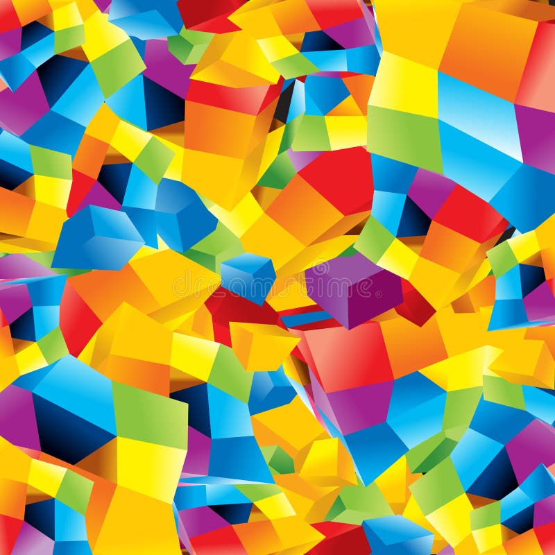 Abstract Cube Geometric Background Stock Vector - Illustration of messy ... Abstract Cube Geometric Background Stock Vector - Illustration of messy ...