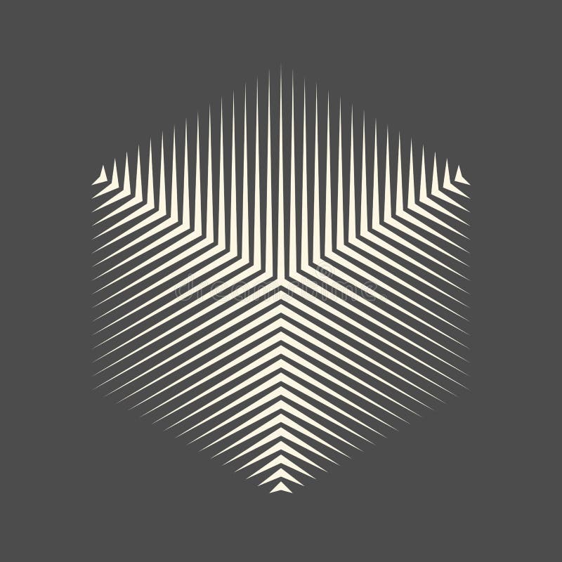 Abstract Cube Logo. Halftone Minimal Shape Stock Vector - Illustration ...