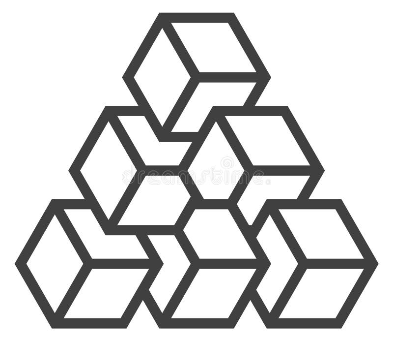 Paradox Impossible Shapes, 3d Twisted Objects, Vector Math Symbols ...