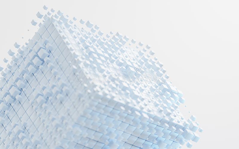 Abstract Cube Material, Geometry Background, 3d Rendering Stock ...