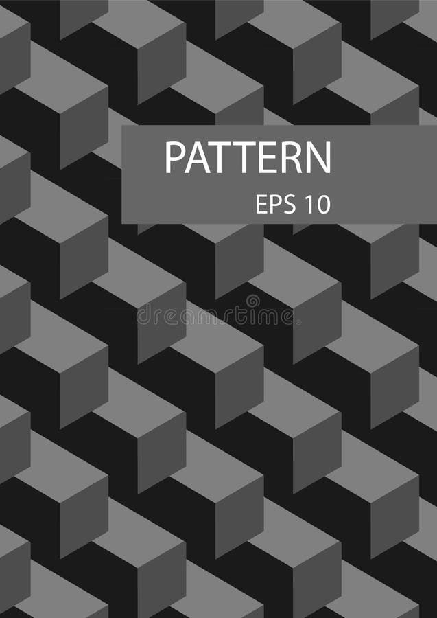 Abstract Cube Pattern, Fully Seamless. 3d Vector Geometric Wallpaper ...