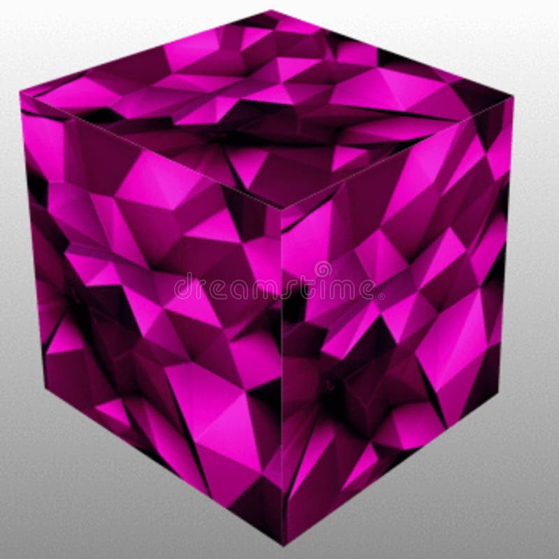 Abstract Cube Puzzle - Pink Colour Combination Stock Illustration ...