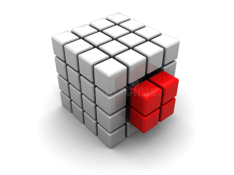 Abstract cube structure stock illustration. Illustration of cubes ...