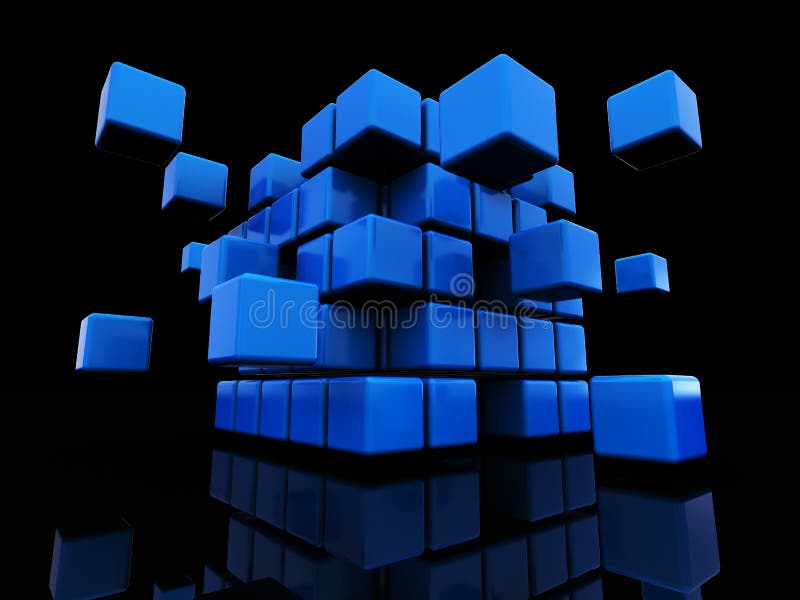 Abstract cube structure stock illustration. Illustration of building ...