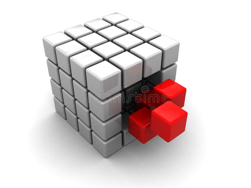 Abstract cube structure stock illustration. Illustration of ...
