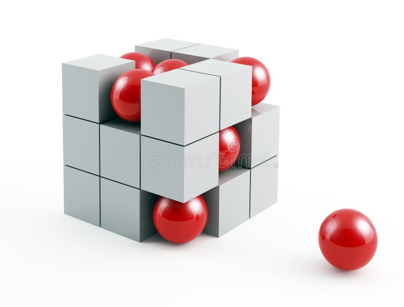 Abstract cube structure stock illustration. Illustration of cubes ...