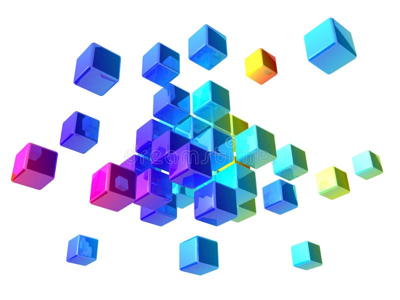 Matrix cubes stock illustration. Illustration of flash - 2589864