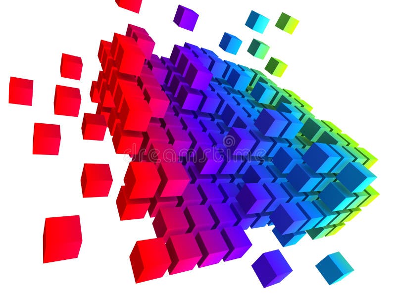 Matrix cubes stock illustration. Illustration of flash - 2589864