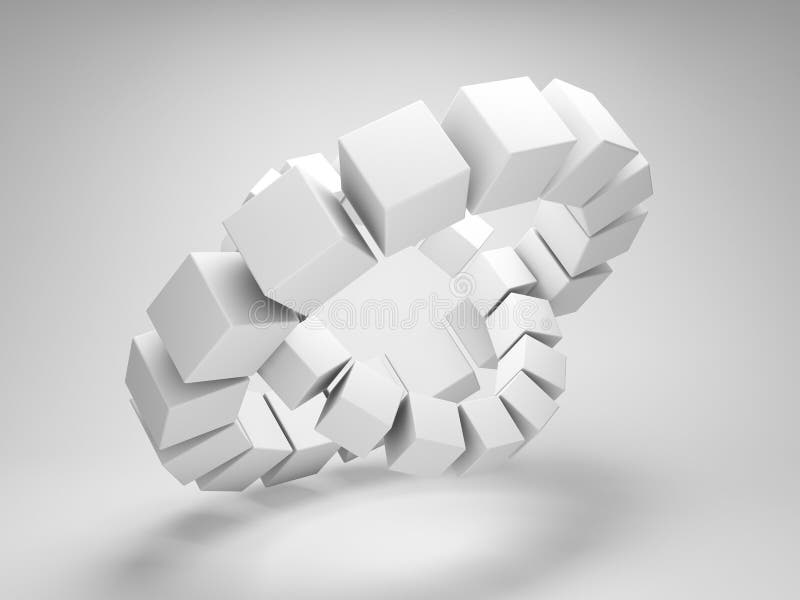 Dynamic 3d form stock illustration. Illustration of isolated - 14884547