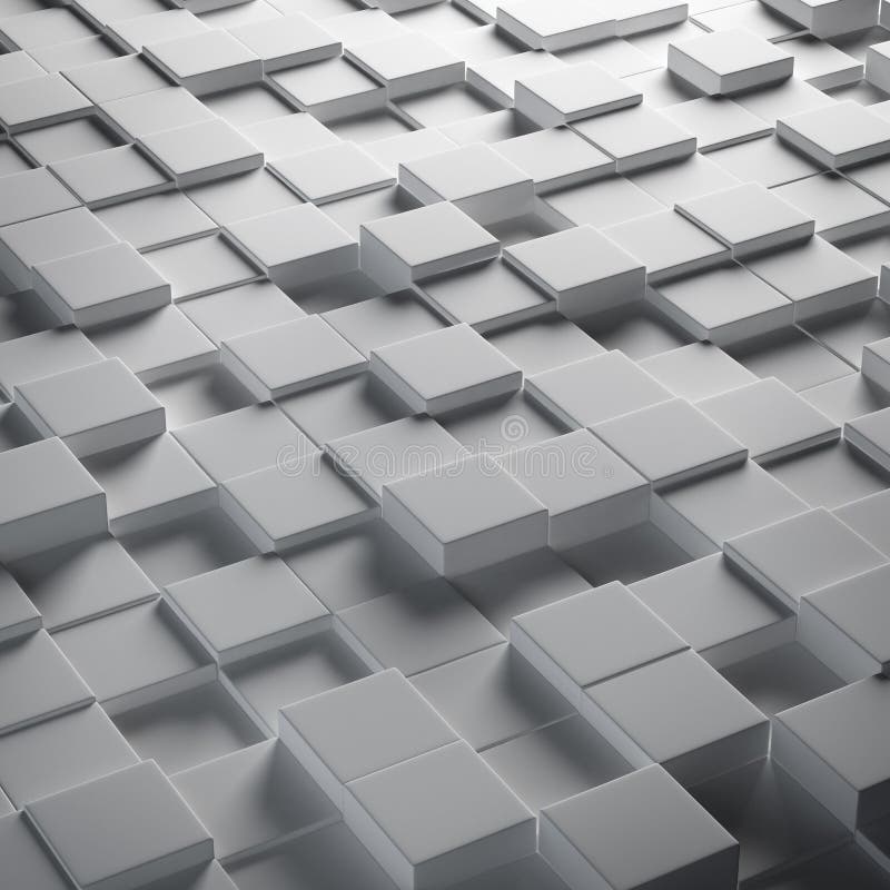 Abstract Cubes Seamless Pattern with Grunge Effect Stock Vector ...