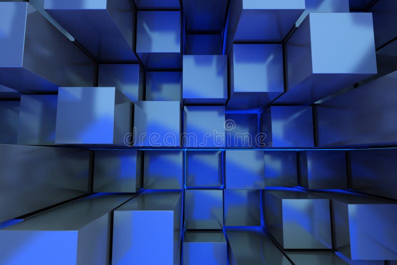 Abstract cubes background stock illustration. Illustration of ...