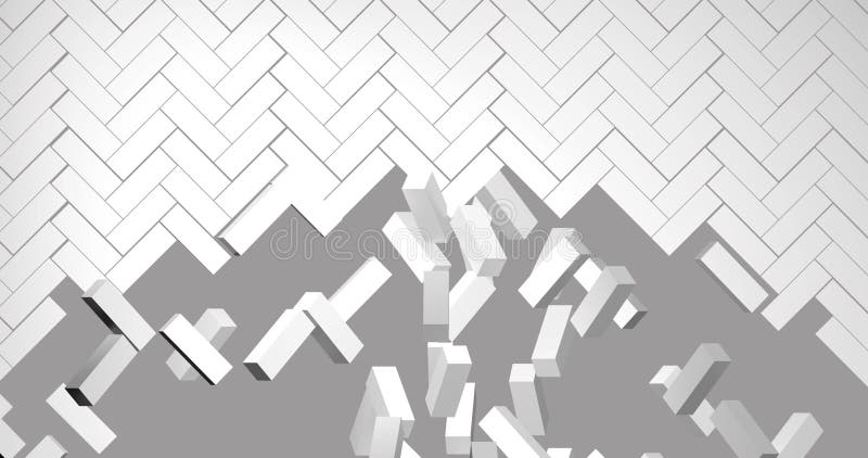 Abstract Cubes Background Random Motion, 3d Animation 4k. Gray Wall of ...