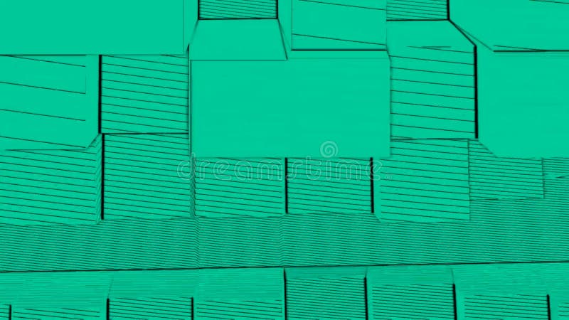 Abstract Cubes Background Random Motion Loopable Animation Green