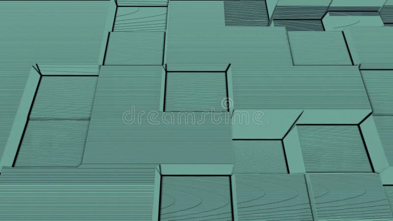 Abstract Cubes Background Random Motion Loopable Animation Green