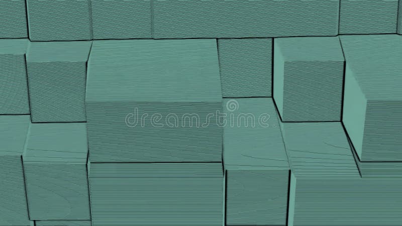 Abstract Cubes Background Random Motion Loopable Animation Green