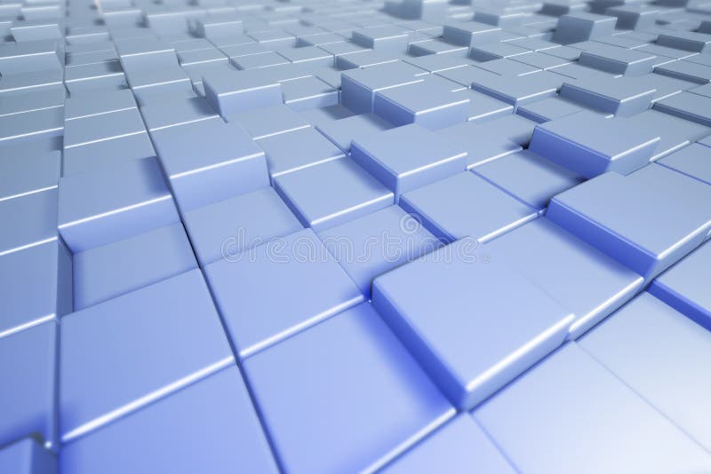 Abstract Cubes. Blue Background with Box. 3d Cubic Background Stock ...