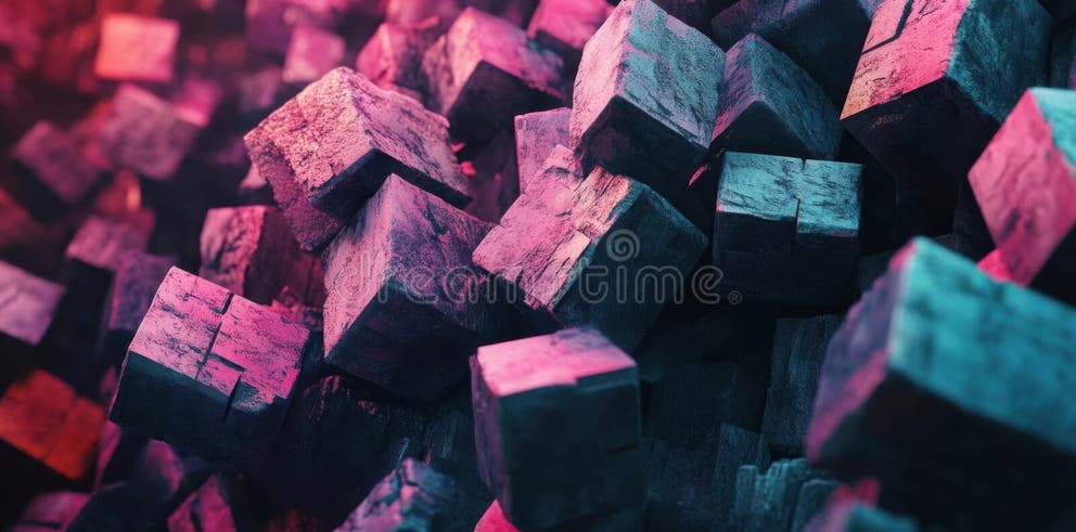 Abstract Cubes Create a Modern Backdrop with a Geometric Texture Theme ...