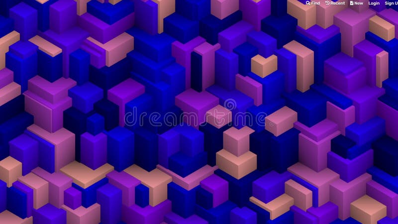 Abstract Cubes Background Random Motion, 3d Animation 4k. Gray Wall of ...