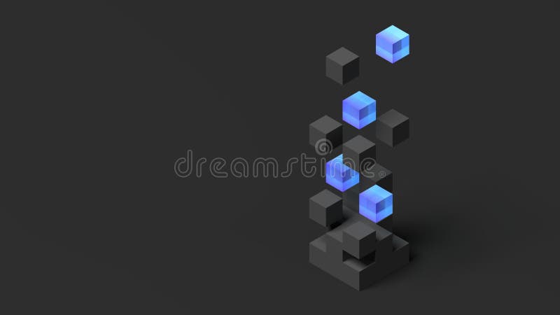 Abstract cubes. Floating stock illustration. Illustration of design ...