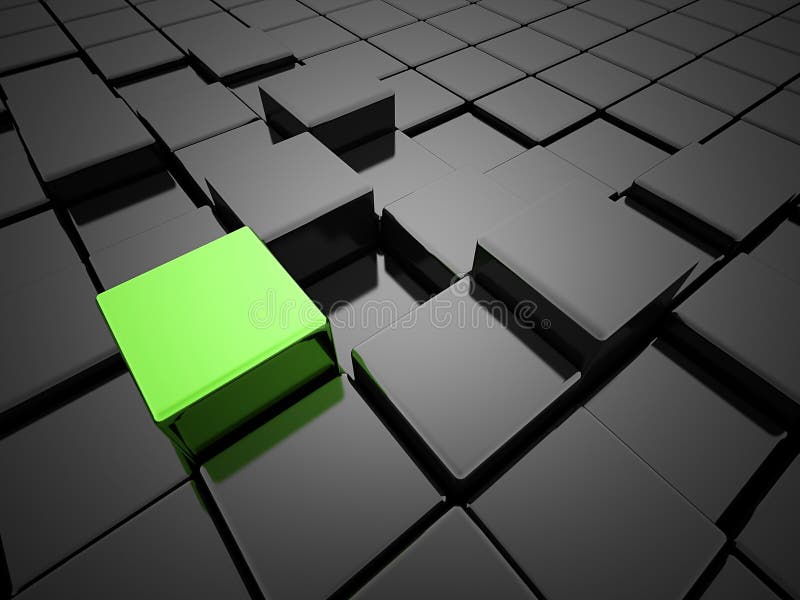 Abstract cubes green stock illustration. Illustration of cube - 41324399