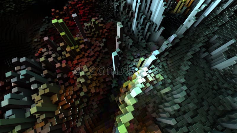 Abstract Cubes Move Loopable Animation Seamless Loopable Stock Video Video Of Square