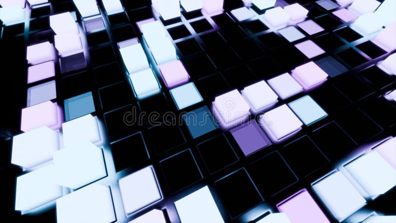 Abstract Cubes Moving Smoothly on Black Background. Design Stock Video ...