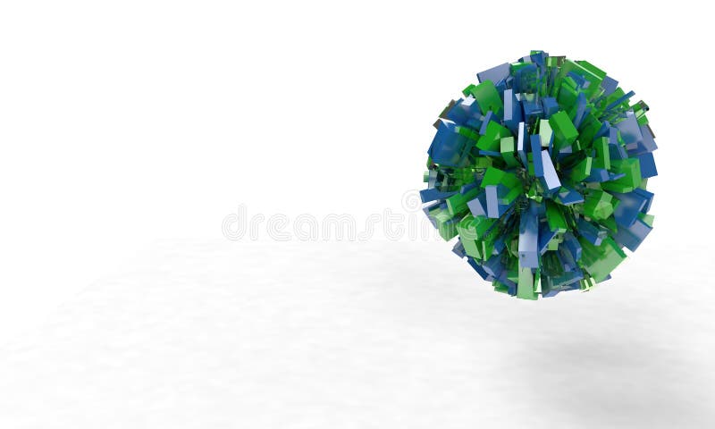 Abstract Cubes and Sphere, 3d Stock Illustration - Illustration of cube ...