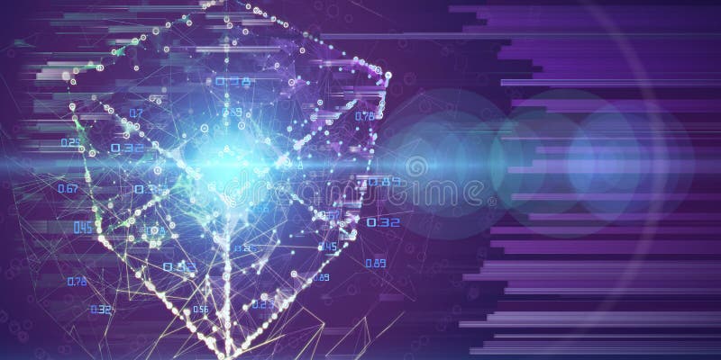 Computing Algorithm Artificial Cryptography Infographic. Big Data Grid ...