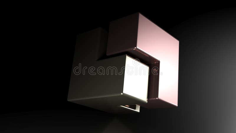 Abstract Cubic Art - 3D Rendering Stock Illustration - Illustration of ...