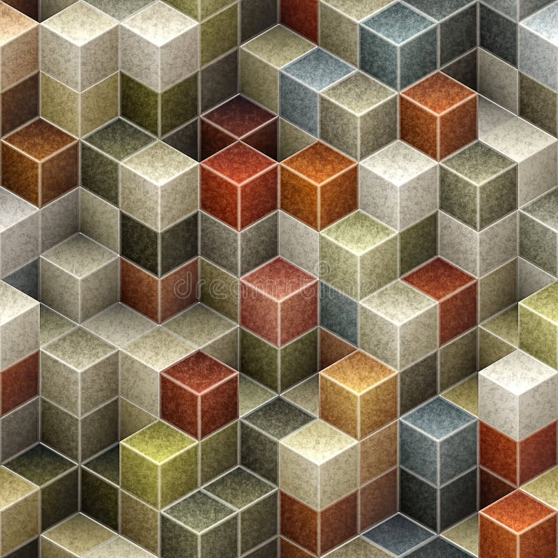 Abstract Cubic Art - 3D Rendering Stock Illustration - Illustration of ...