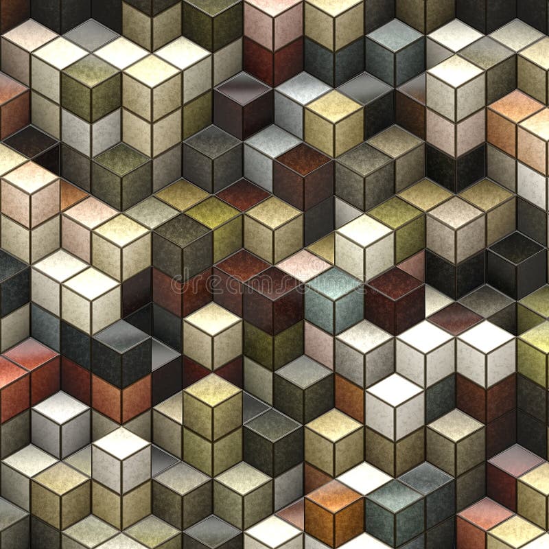 Abstract Cubic Art - 3D Rendering Stock Illustration - Illustration of ...