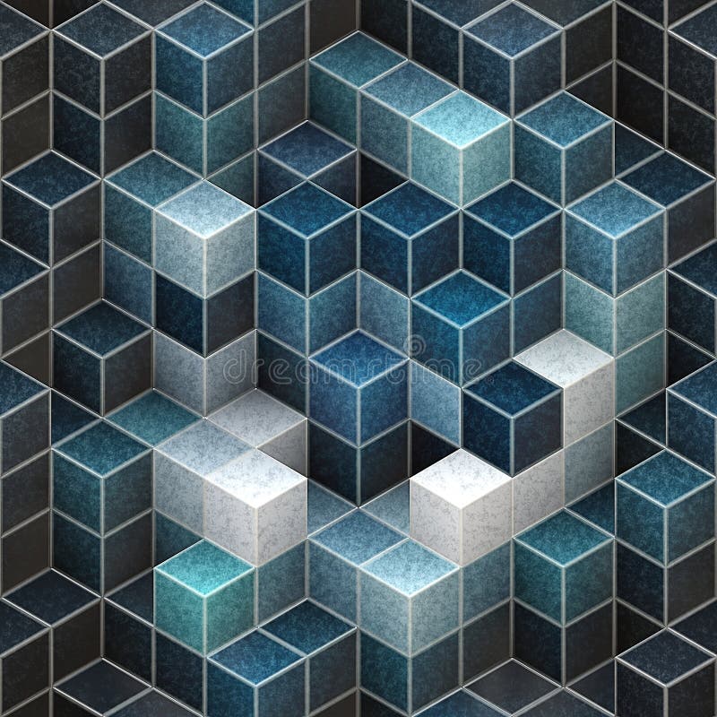 Abstract Cubic Art - 3D Rendering Stock Illustration - Illustration of ...