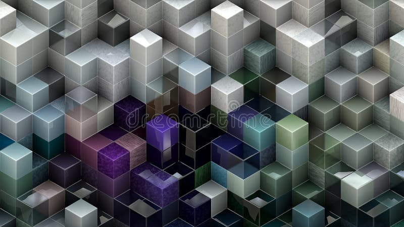 Abstract Cubic Art - 3D Rendering Stock Illustration - Illustration of ...