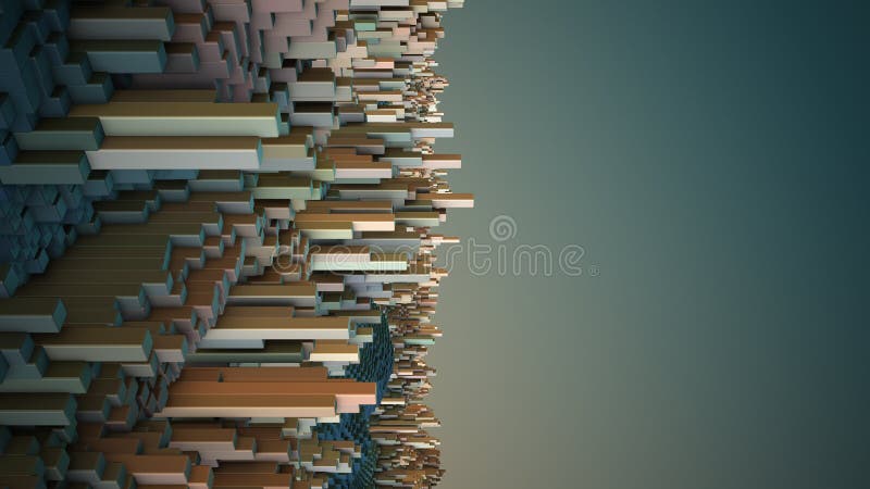 Abstract Cubic Art - 3D Rendering Stock Illustration - Illustration of ...