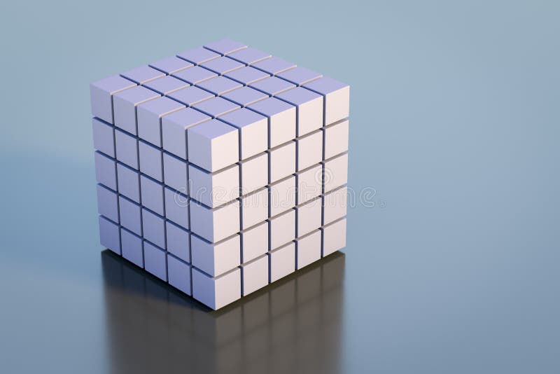 Abstract Cubic Art - 3D Rendering Stock Illustration - Illustration of ...