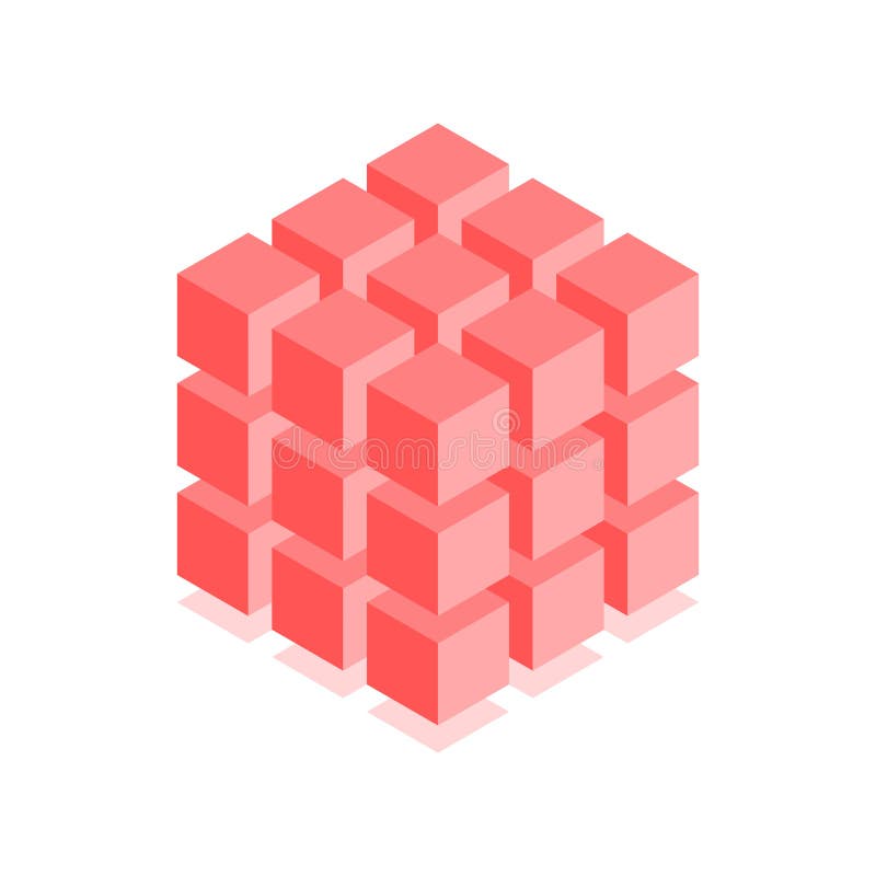 Abstract Cubic Icon. Isometric Illustration for Covers Design in Flat ...